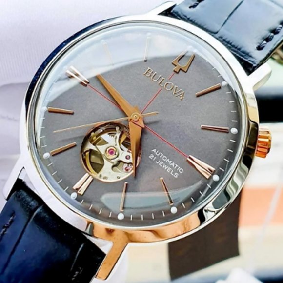 Bulova | Accessories | Bulova Automatic Mens Jet Silver Watch | Poshmark